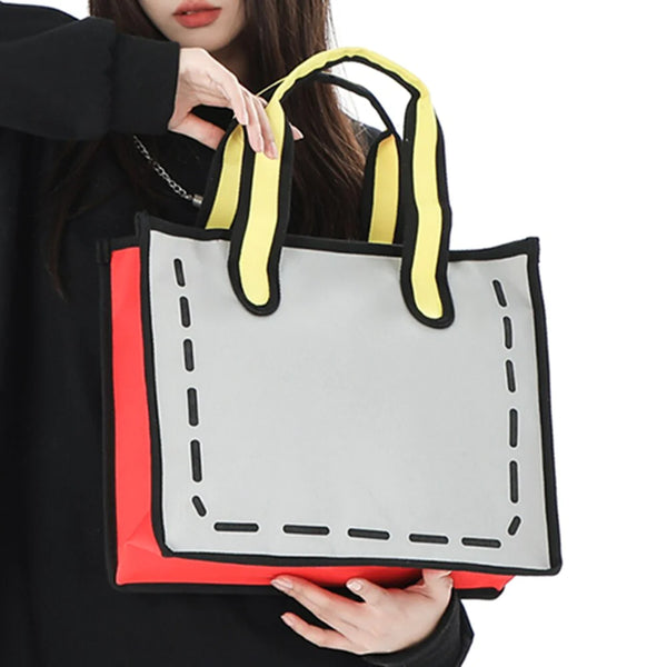 2D Cartoon Designer Tote Bag – ZenPrive
